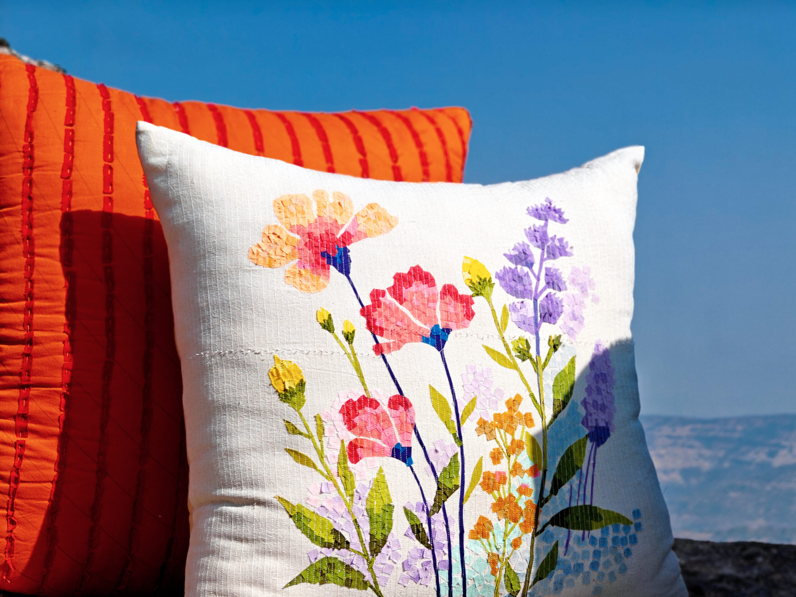 Calyz Aster Flower Cushion | Calyz Textiles